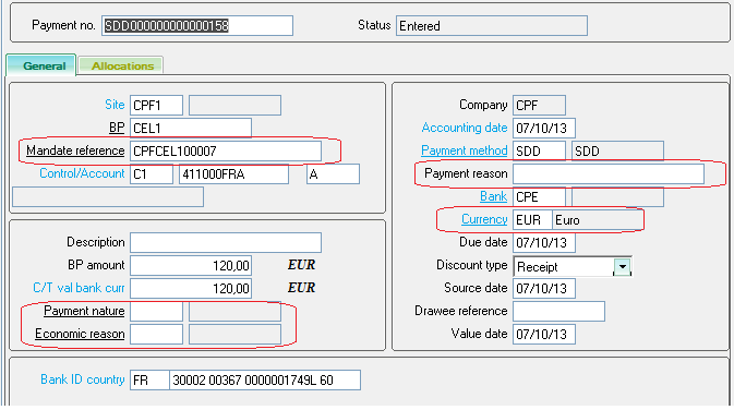 Step 3: Mandates and payment entries