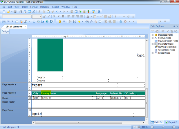 Modifying the report