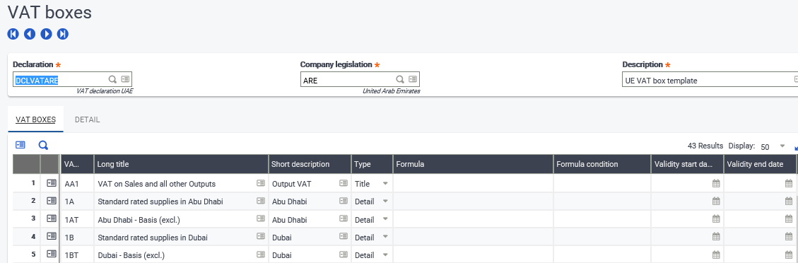 Standard declaration process