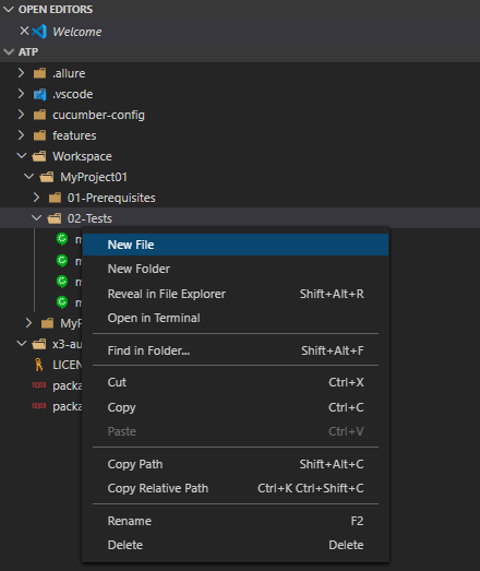 Creating a new feature