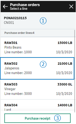 Visu. commande d’achat